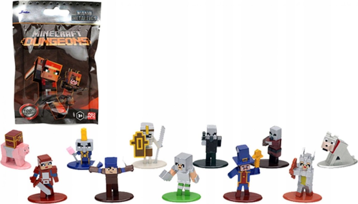 MINECRAFT 6 szt. figurki NIESPODZIANKI METAL Jada > JADA Toys